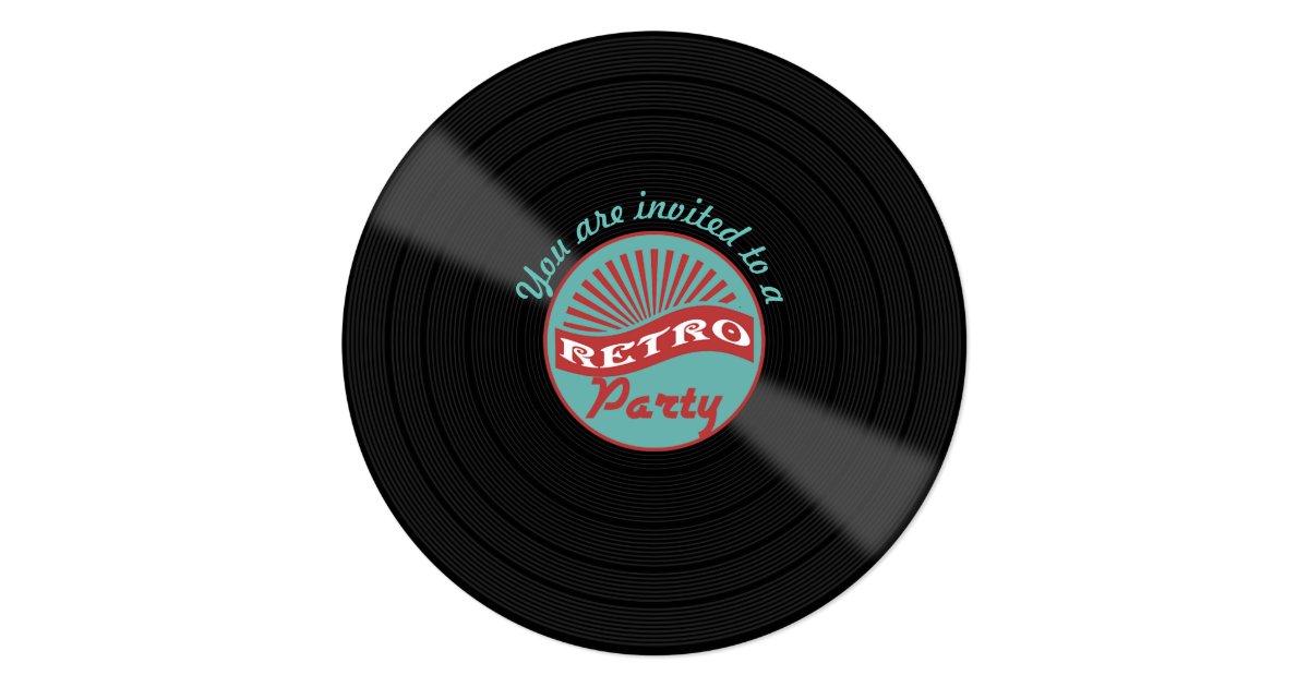 Retro Themed Party Personalised Invitation | Zazzle.com