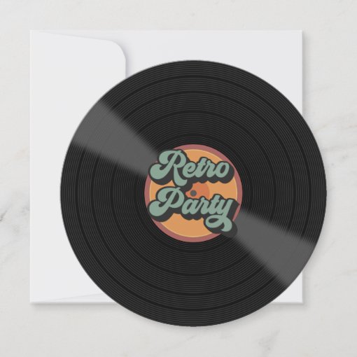 Retro Themed Party Personalised Invitation | Zazzle