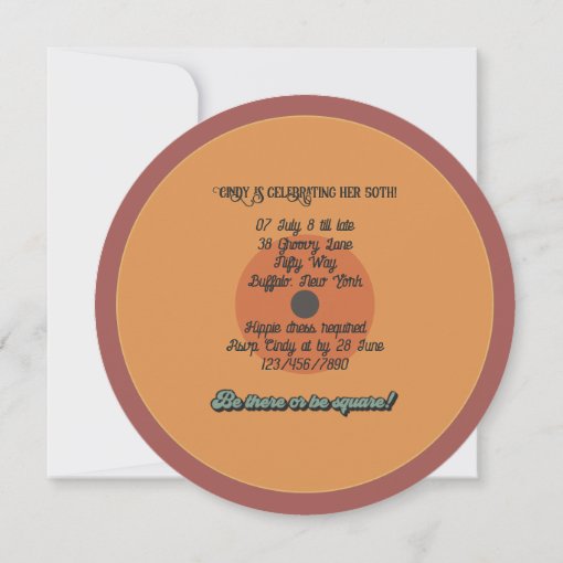 Retro Themed Party Personalised Invitation | Zazzle