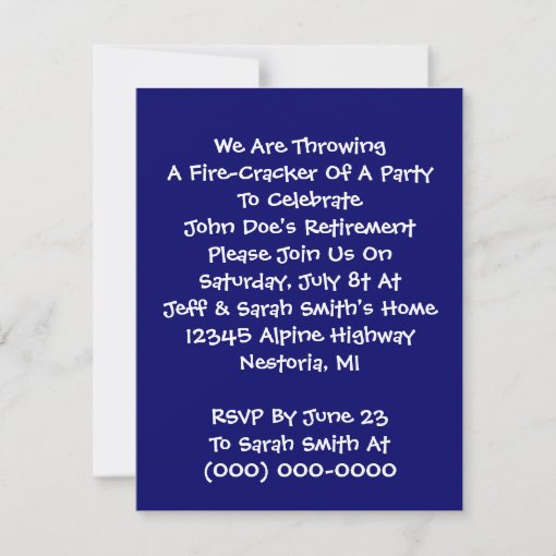 Retro Throwing Fire-Cracker Of a Party Invitation | Zazzle