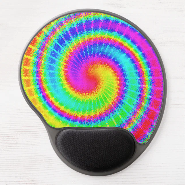 Retro Tie Dye Hippie Psychedelic Gel Mouse Pad | Zazzle