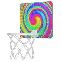 Retro Tie Dye Hippie Psychedelic Mini Basketball Hoop | Zazzle