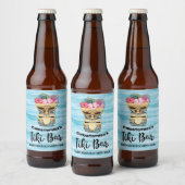 Retro Tiki Bar Party Beer Bottle Label | Zazzle