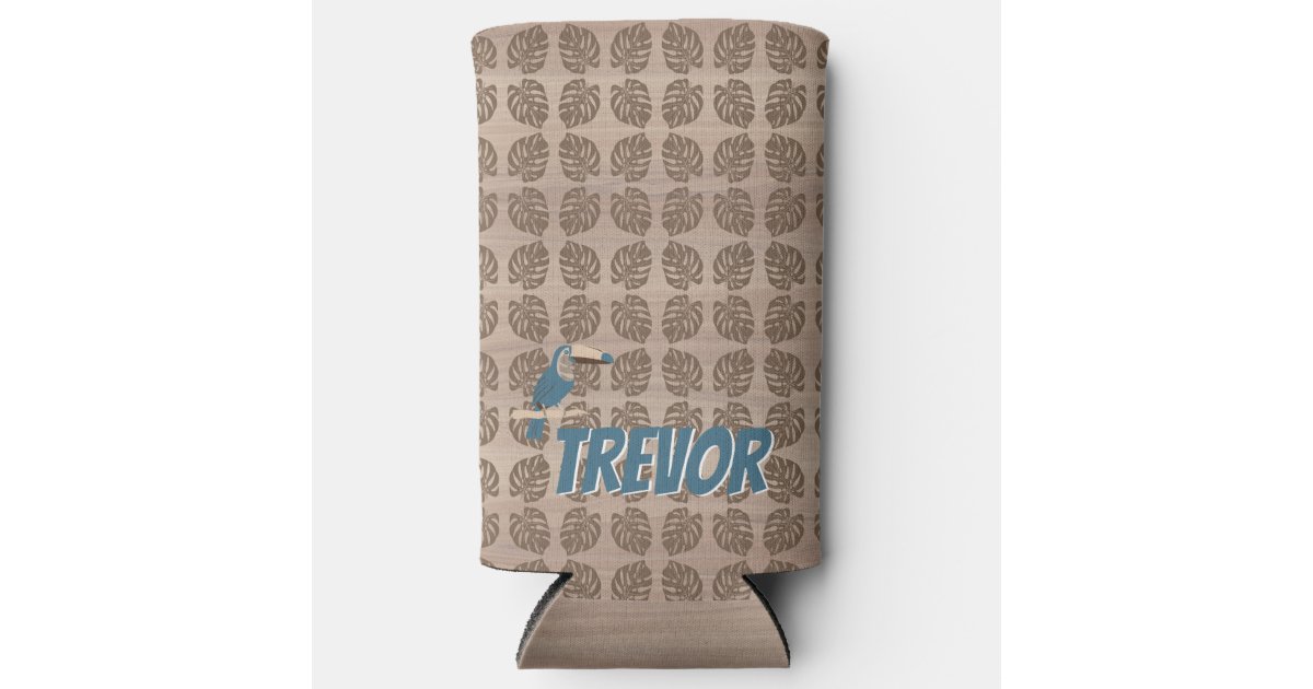 Retro Tiki Palm Leaf Can Cozie Seltzer Can Cooler | Zazzle