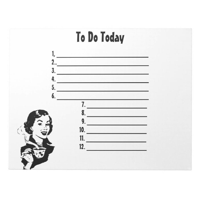 Retro To Do List Notepad | Zazzle.com