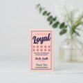 Retro "Totally Loyal" Typography Cool Color Scheme Loyalty Card | Zazzle