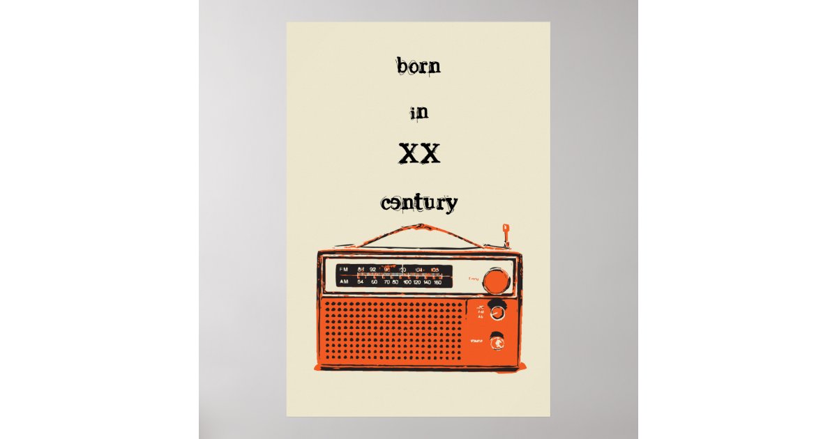 retro transistor radio poster | Zazzle