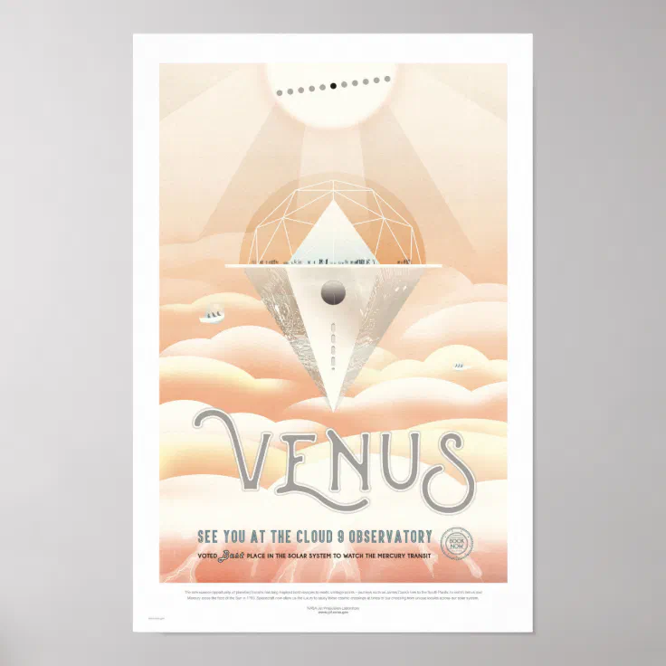 Retro Travel Poster - Venus | Zazzle