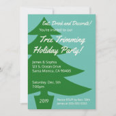 Retro Tree Trimming Holiday Party Invitation | Zazzle