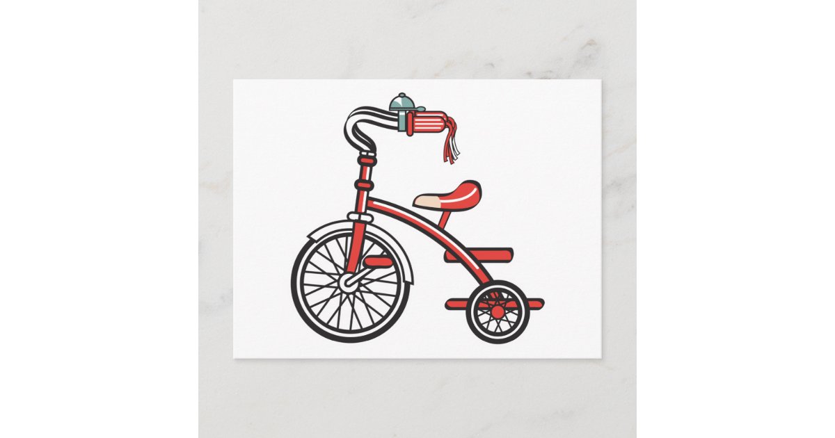retro tricycle postcard | Zazzle