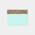 Retro Turquoise Office Leopard Print Post It Notes | Zazzle