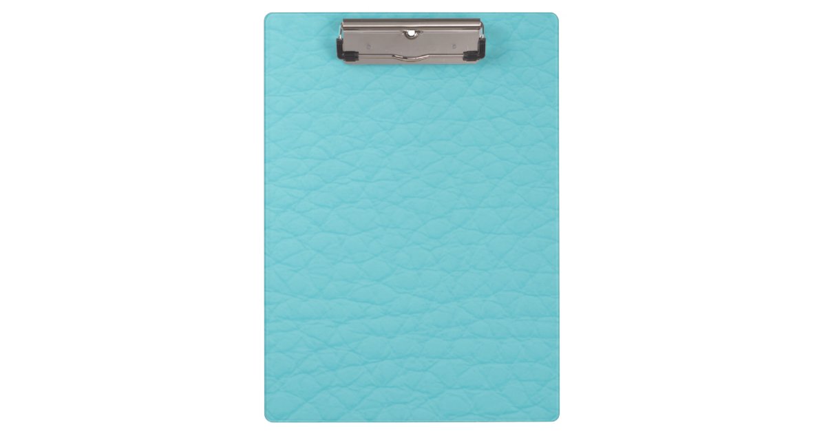 Retro Turquoise Teal Leather Custom Clipboard | Zazzle
