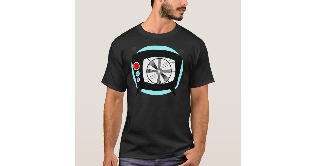 Retro TV and Test Pattern T-Shirt | Zazzle