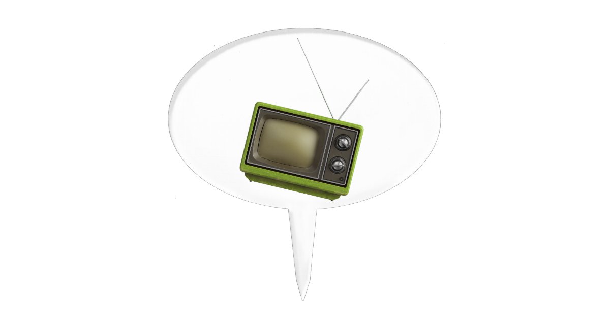 Retro TV Cake Topper | Zazzle