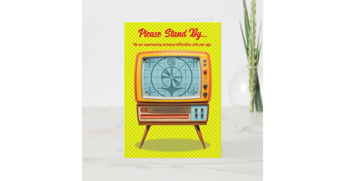 Retro TV Custom Birthday Card | Zazzle