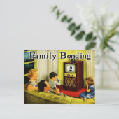 Retro TV Family Postcard (Family Bonding) | Zazzle