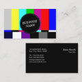 Retro TV Screen Advertising Business Card | Zazzle