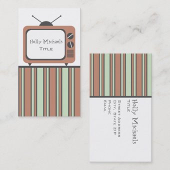 Retro TV Set Business Card | Zazzle