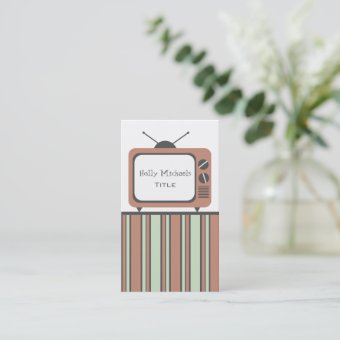 Retro TV Set Business Card | Zazzle