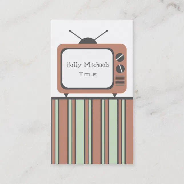 Retro TV Set Business Card | Zazzle