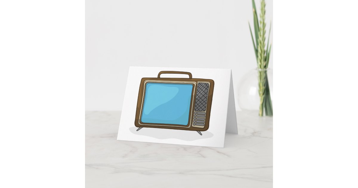 Retro TV Television Greeting Cards | Zazzle