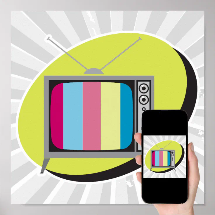 retro tv television poster | Zazzle