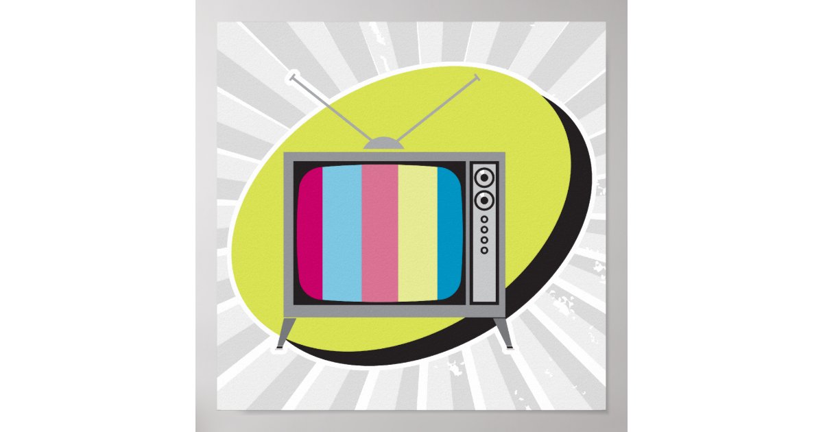 retro tv television poster | Zazzle