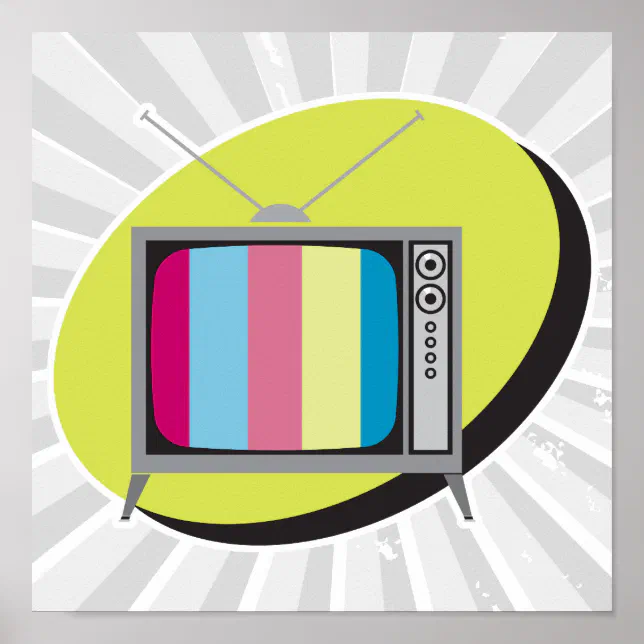 retro tv television poster | Zazzle