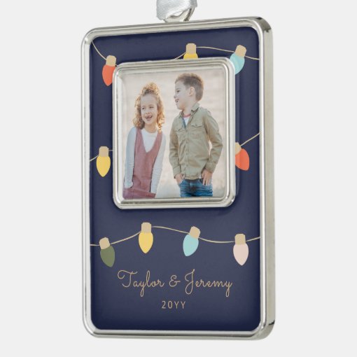 Retro Twinkle Lights Christmas Ornament | Zazzle