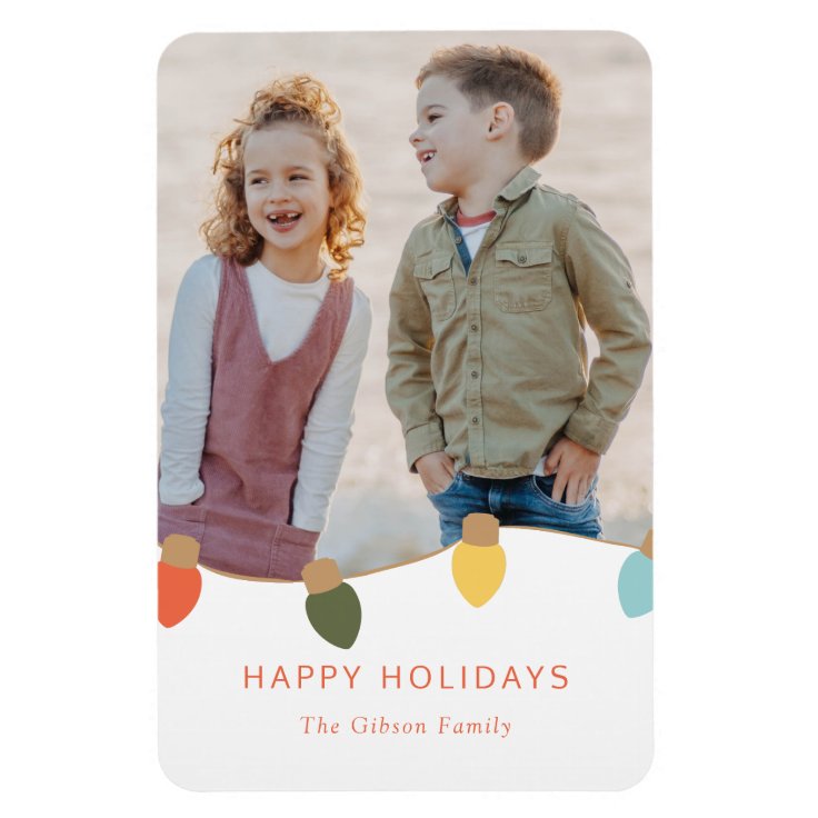 Retro Twinkle Lights Magnet | Zazzle