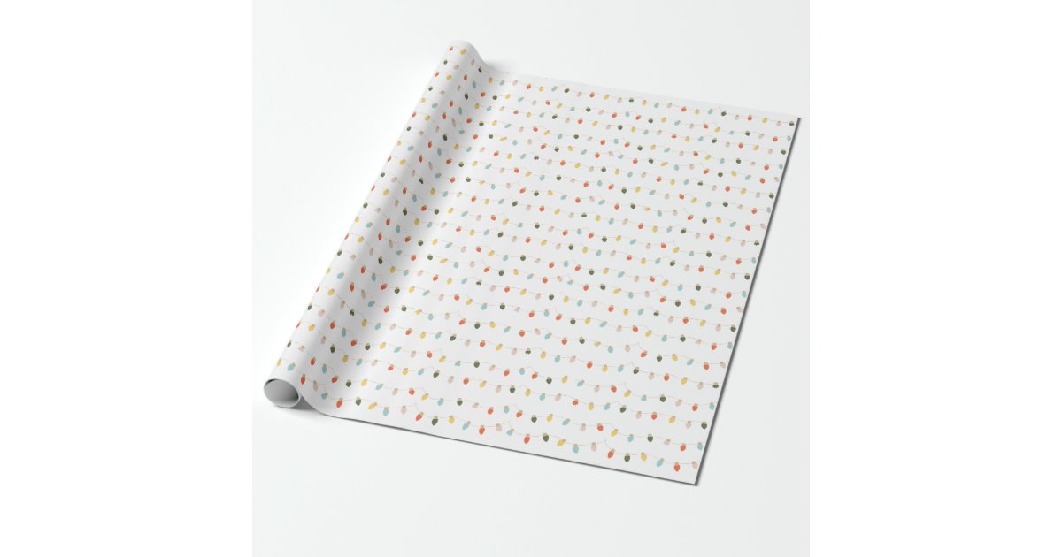 Retro Twinkle Lights Wrapping Paper | Zazzle