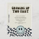 Retro Two Fast Boy 2nd Birthday Party checkered Invitation | Zazzle