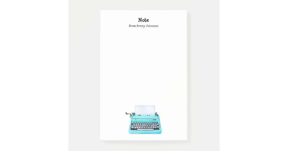 Retro Typewriter Vintage Nostalgic Personalized Post-it Notes | Zazzle