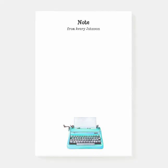 Retro Typewriter Vintage Nostalgic Personalized Post-it Notes | Zazzle
