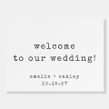 Retro Typewriter White Custom Wedding Welcome Sign | Zazzle