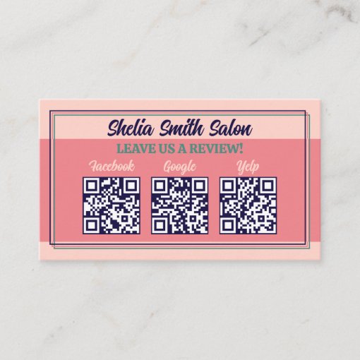 Retro Typography Cool Business Leave a Review Business Card | Zazzle