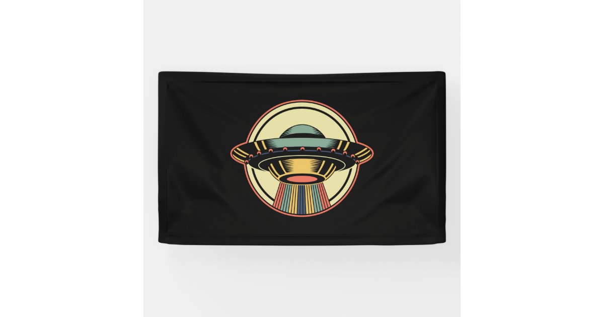 Retro UFO Alien Banner | Zazzle