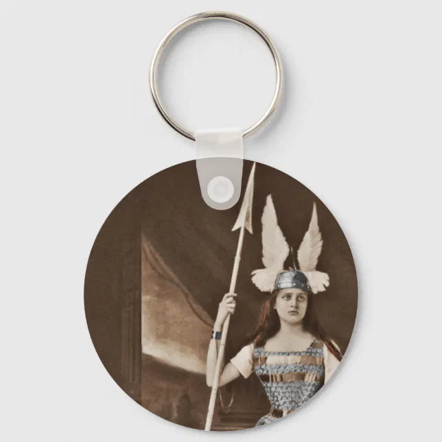 Retro Valkyrie Girls Keychain | Zazzle
