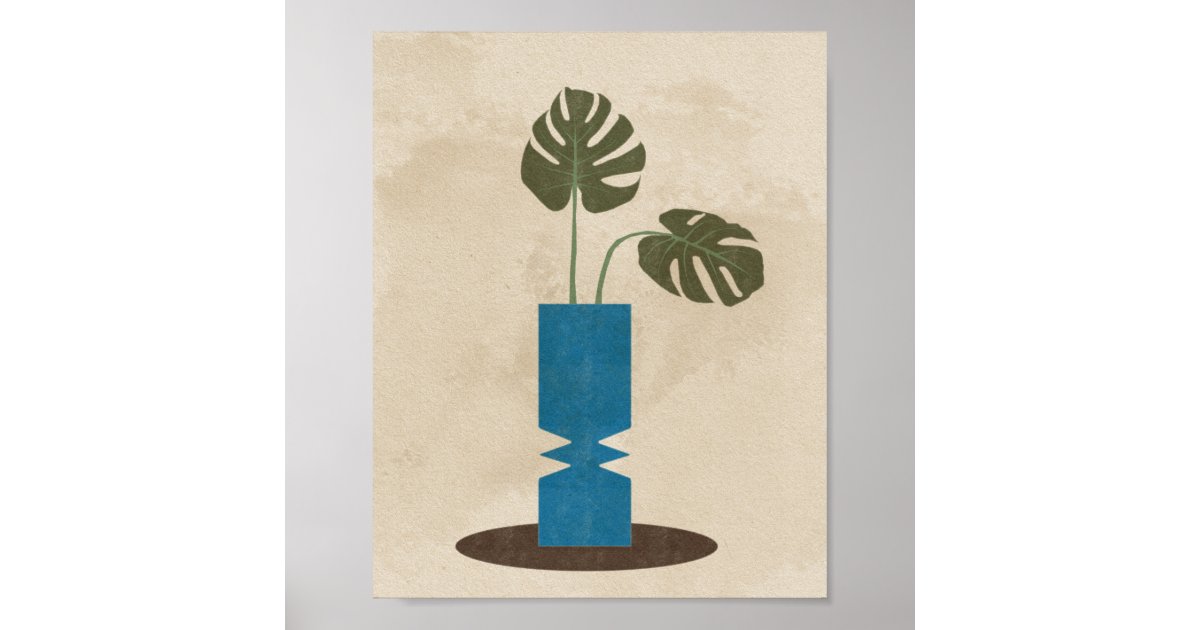 Retro Vase and Flowers Poster | Zazzle