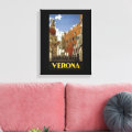 Retro Verona Travel Poster Canvas Print | Zazzle
