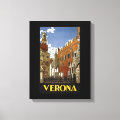 Retro Verona Travel Poster Canvas Print | Zazzle
