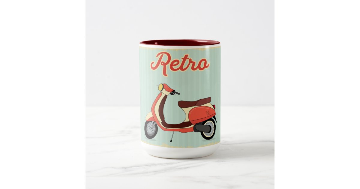 Retro Vespa Two-Tone Coffee Mug | Zazzle