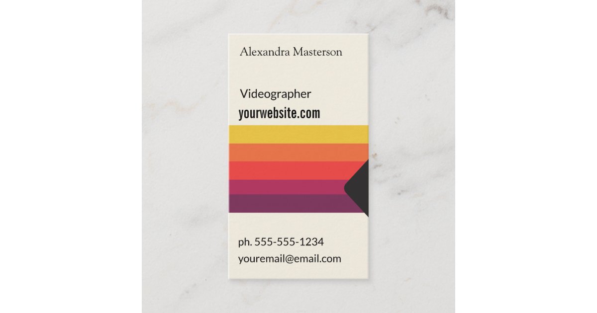 Retro VHS Video Tape for Videographers, Filmmakers Business Card | Zazzle