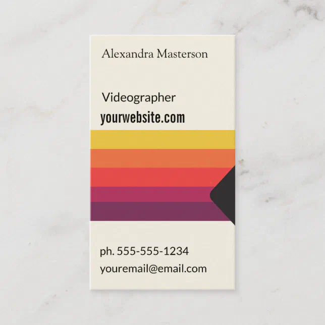 Retro VHS Video Tape for Videographers, Filmmakers Business Card | Zazzle
