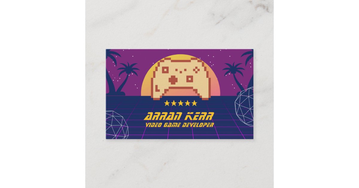 Retro Video Game Console Gaming Business Card | Zazzle