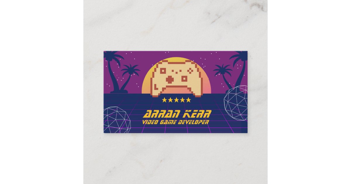 Retro Video Game Console Gaming Business Card | Zazzle
