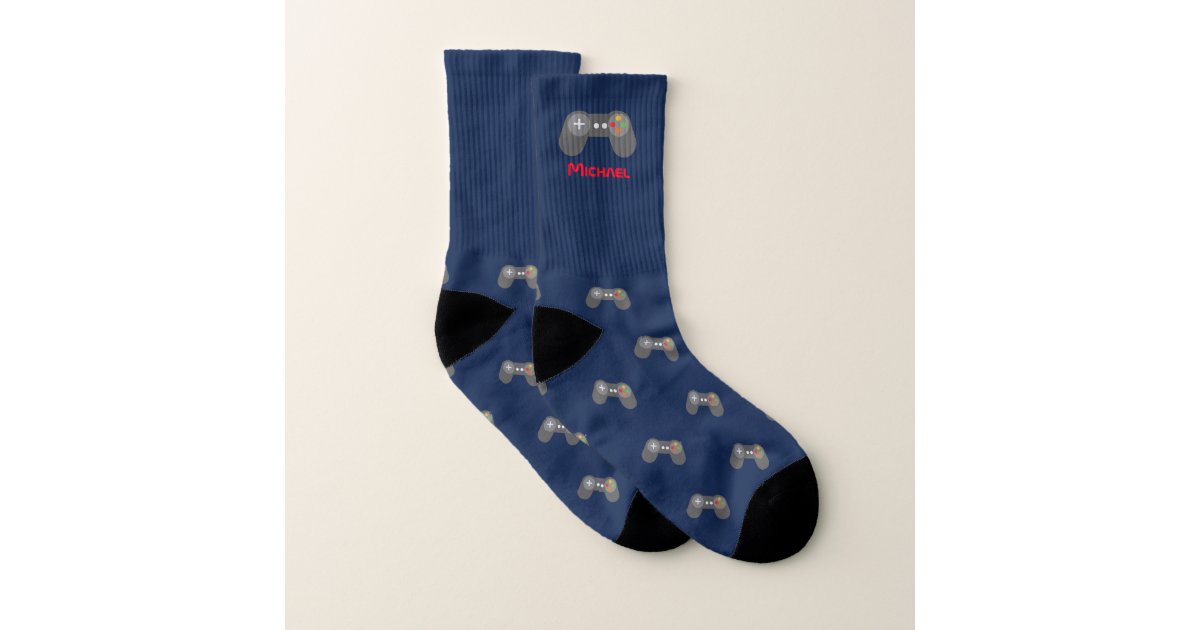 Retro Video Game Controller Personalized Socks | Zazzle