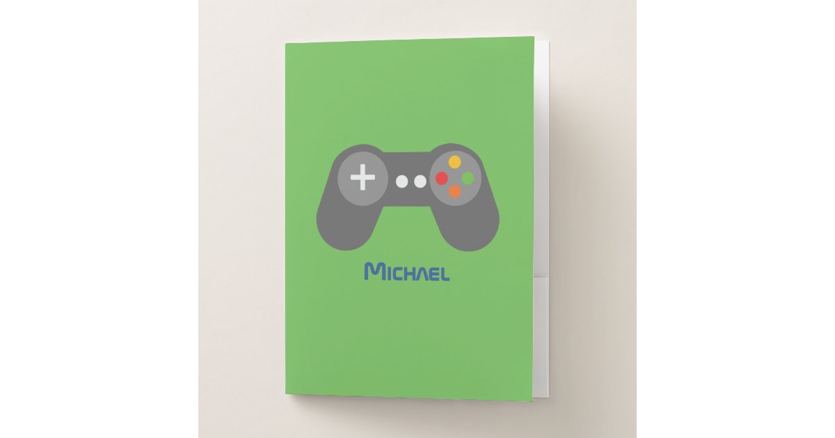 Retro Video Game Controller Pocket Folder | Zazzle