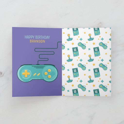 Retro Video Game Level Up Custom Birthday Age Card | Zazzle