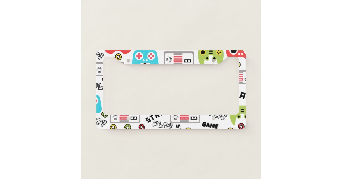 Retro Video Game License Plate Frame | Zazzle
